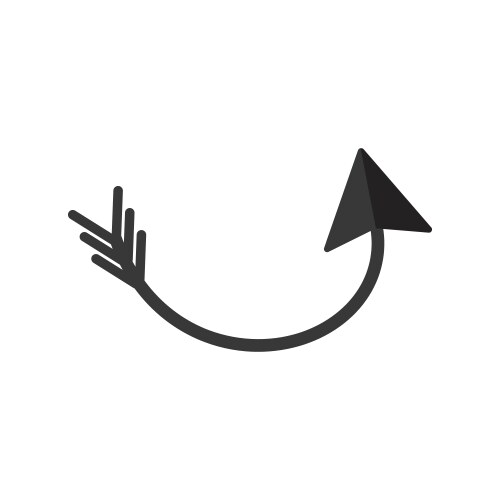Arrow direction of movement black pointer Vector Image