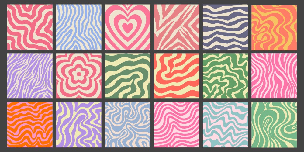 Cool y2k elements set with a retro negative Vector Image