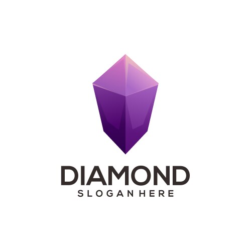 Diamond prism logo icon shapes Royalty Free Vector Image