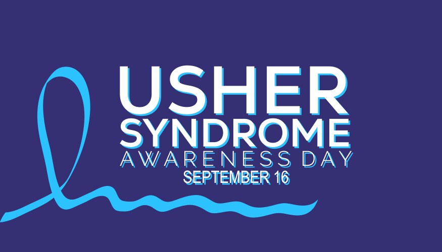 Usher syndrome awareness day Royalty Free Vector Image