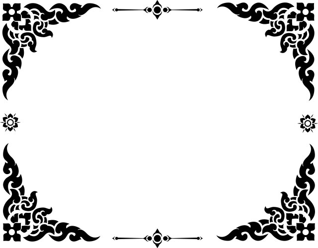 Circle frame of thai pattern Royalty Free Vector Image