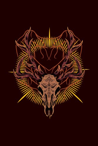 Elk Skull Vector Images (over 1,000)