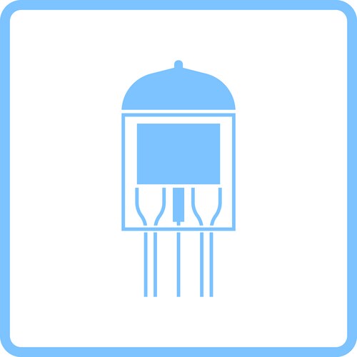 Electronic vacuum tube icon Royalty Free Vector Image