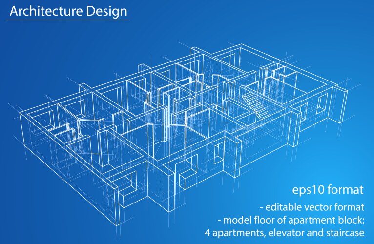 Model floor of apartment block Royalty Free Vector Image