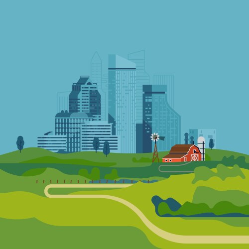 Rural City Vector Images (over 6,800)