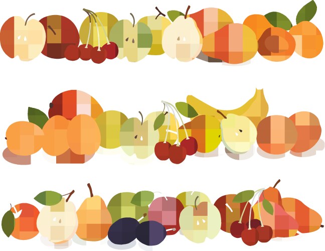 Group with different fruits Royalty Free Vector Image