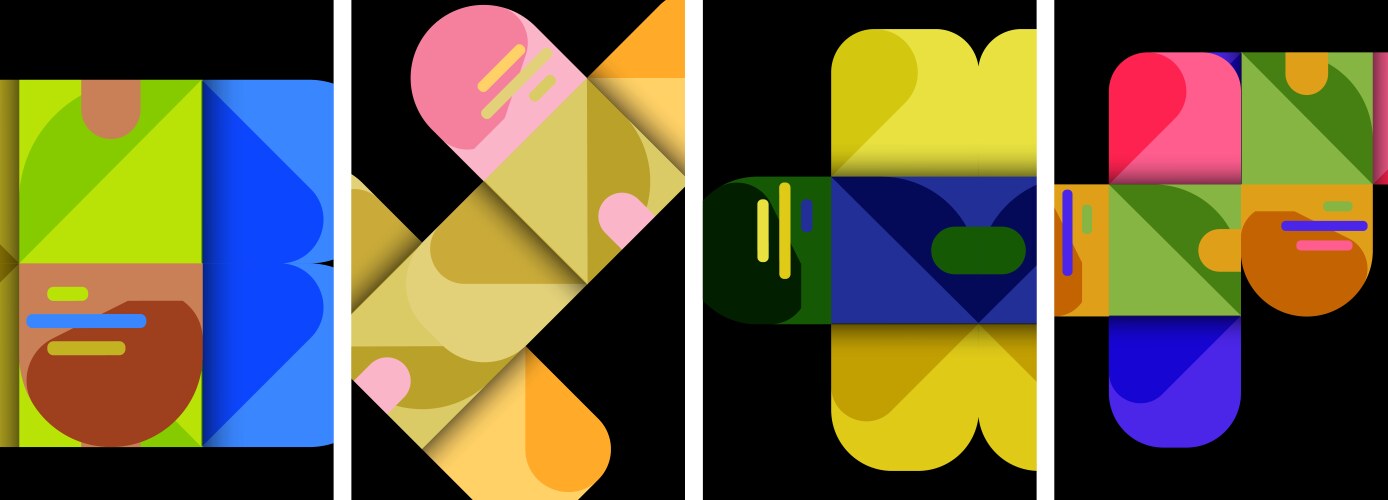 Balance movement geometric backgrounds poster Vector Image