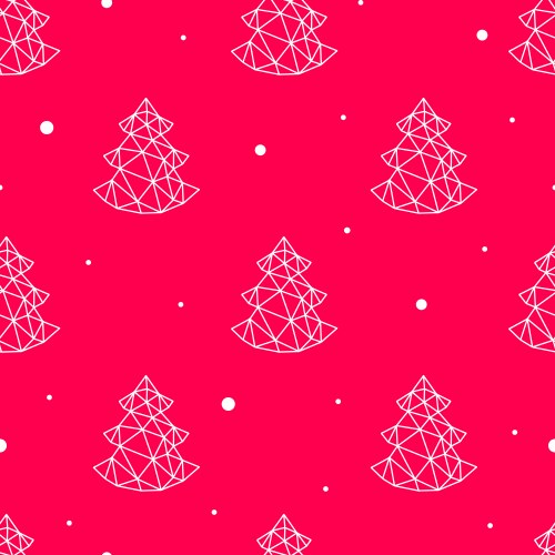 Christmas tree triangle shape seamless pattern Vector Image