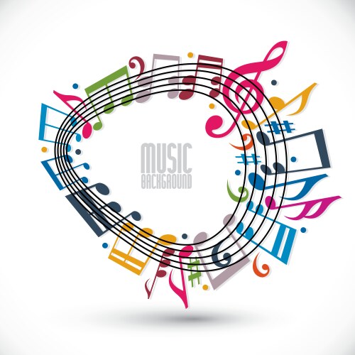 Round music border Royalty Free Vector Image - VectorStock