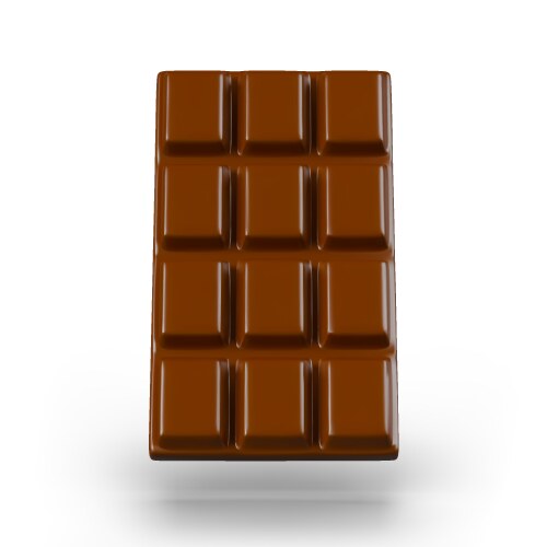 Rectangular chocolate bar in 3d style classic Vector Image