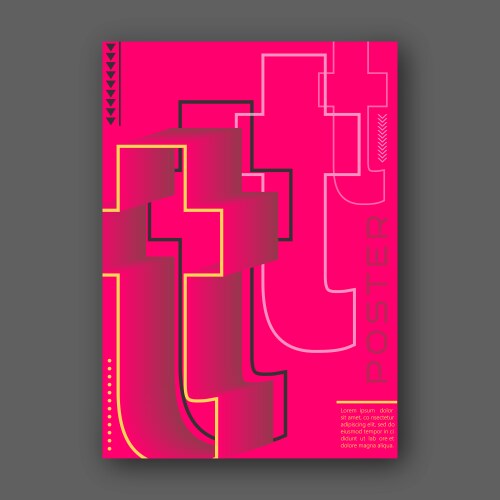 Stylized lowercase letter c template for poster Vector Image