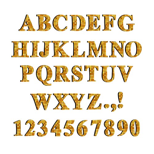 Cartoon giraffe font lettering alphabet set Vector Image