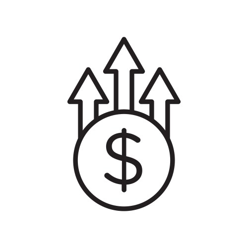 High revenue icon Royalty Free Vector Image - VectorStock