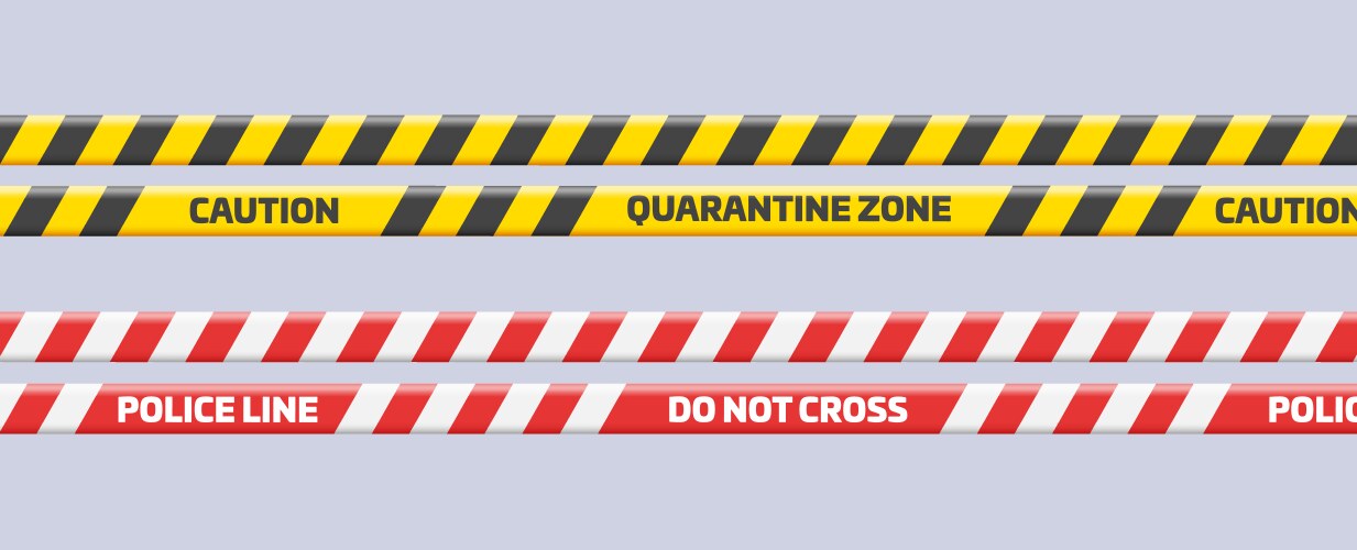 Red warning tape do not cross line caution Vector Image