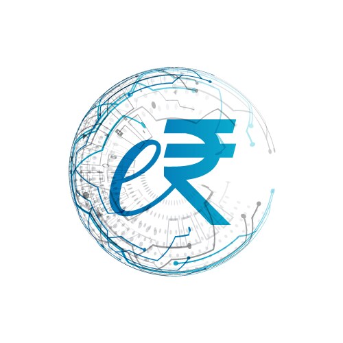 Secure indian currency e rupi symbol background Vector Image