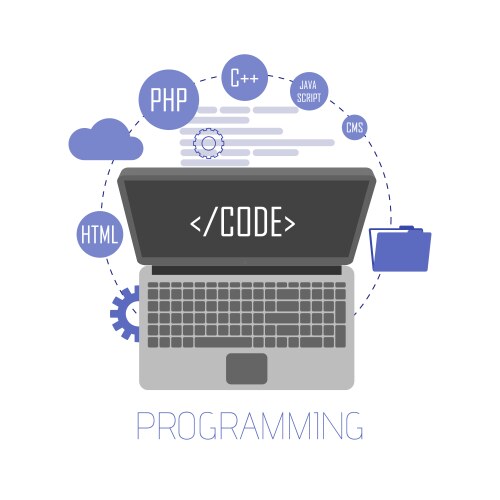 Program coding website Royalty Free Vector Image