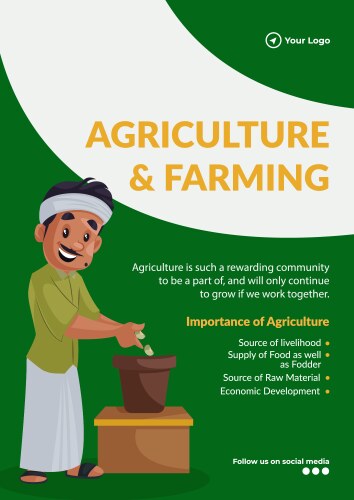Upgraded farming flyer design Royalty Free Vector Image