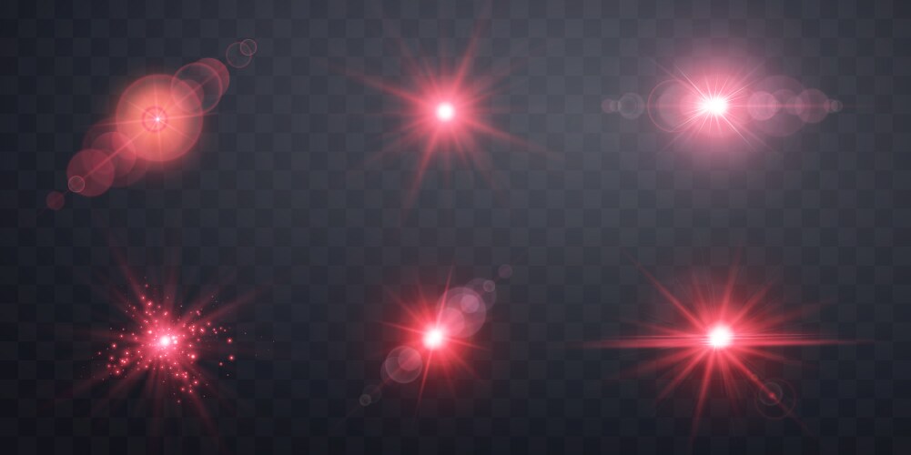 Transparent lens flare and light effects Vector Image