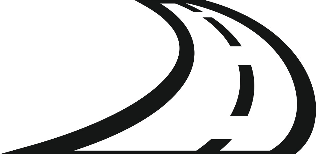 Winding road leading to unknown destination line Vector Image