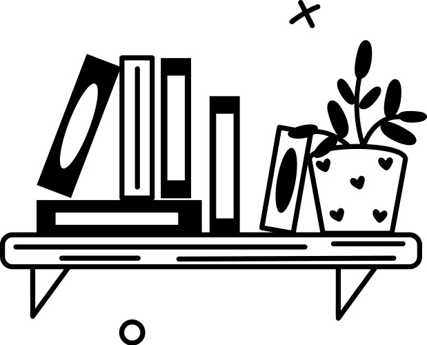 Books stand Royalty Free Vector Image - VectorStock