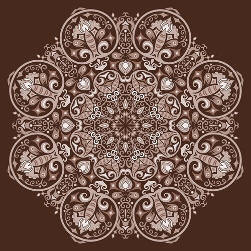 Ethnic abstract flower – Royalty-Free Vector | VectorStock