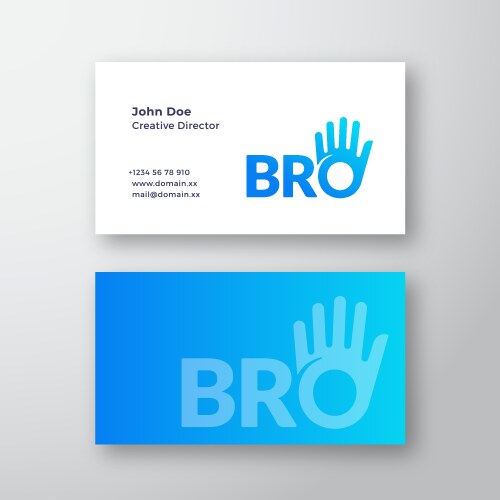 Bro handshake abstract sign symbol or logo Vector Image
