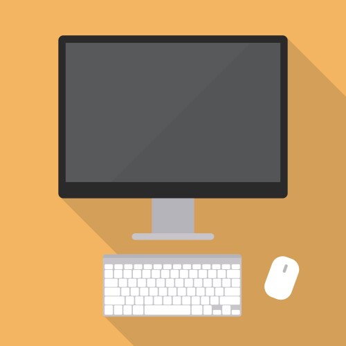 Old computer Royalty Free Vector Image - VectorStock