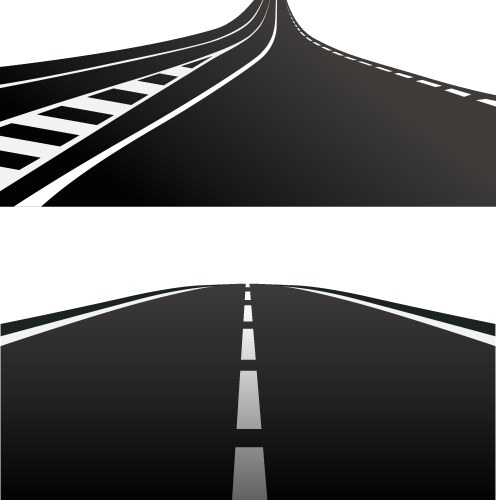 Highway street roads city markings Royalty Free Vector Image