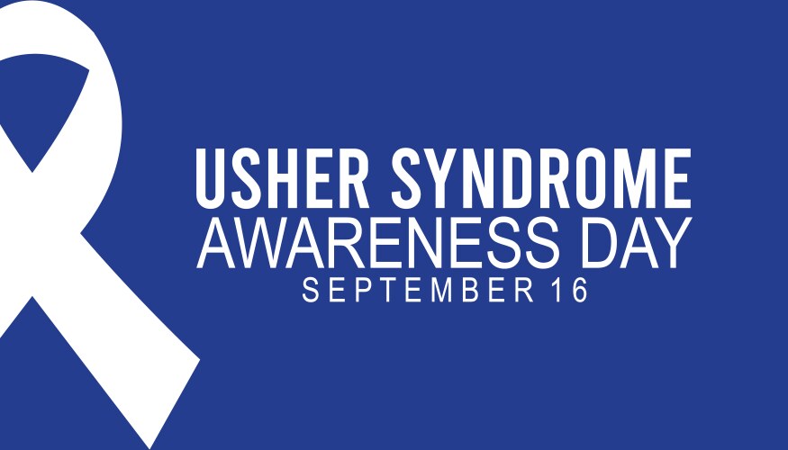 Usher syndrome awareness day Royalty Free Vector Image