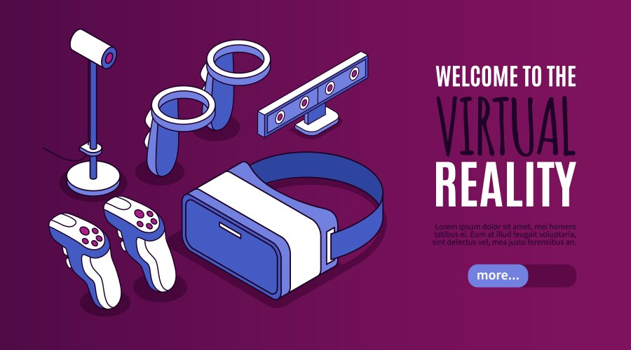 Cartoon people with virtual reality equipment men Vector Image