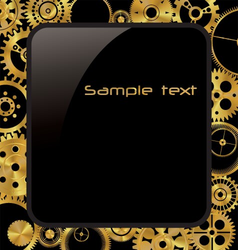 Complex Gear Mechanism Background Royalty Free Vector Image