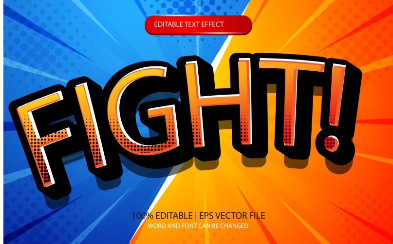 Editable text effect - under water cartoon style Vector Image