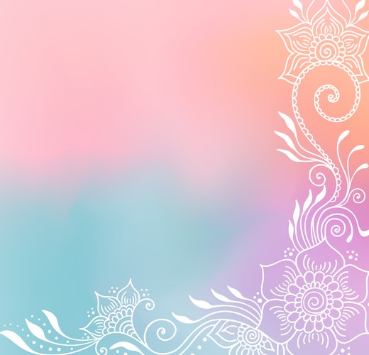 Floral Mehndi Gradient Background – Royalty-Free Vector | VectorStock