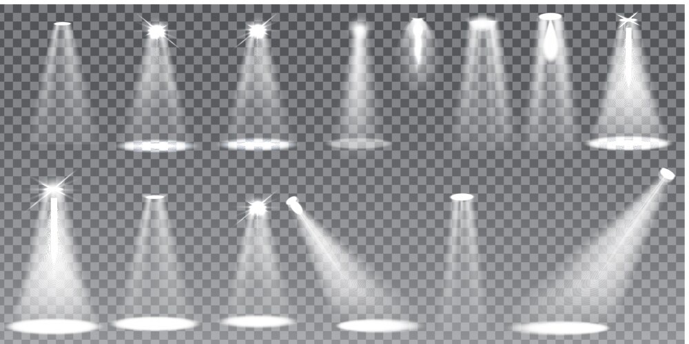 Scene illumination cold light effect Royalty Free Vector