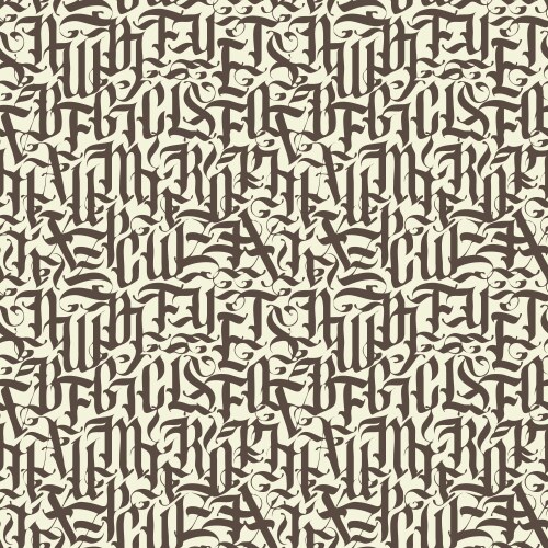 Seamless pattern of ornate gothic letters Vector Image