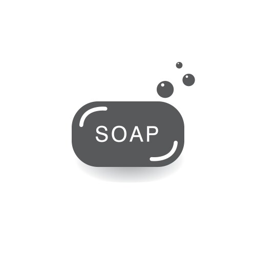 Cleaning service logo badge soap bubbles icon Vector Image