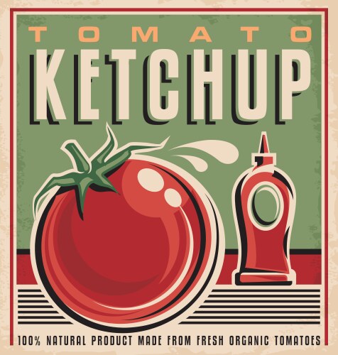 Tomato ketchup sign Royalty Free Vector Image - VectorStock