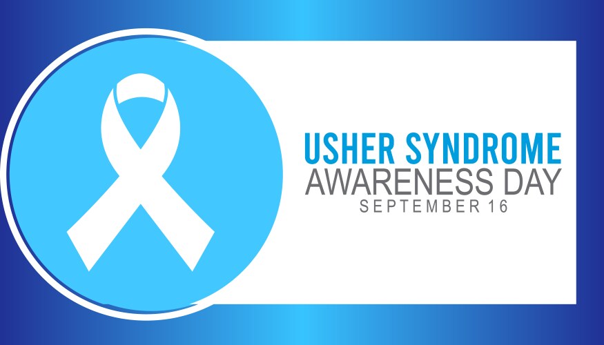 Usher syndrome awareness day Royalty Free Vector Image