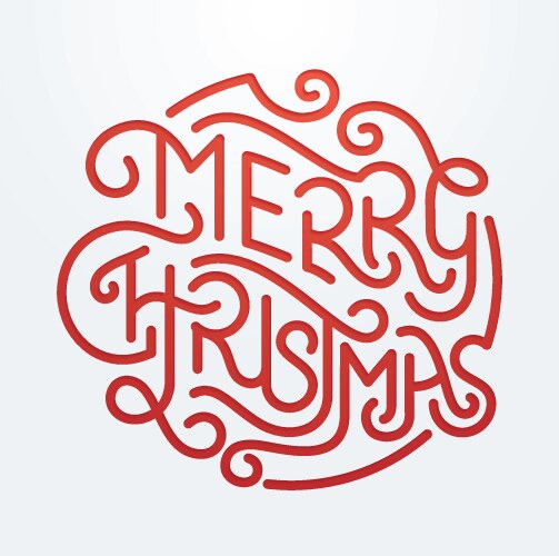 Merry christmas typography Royalty Free Vector Image