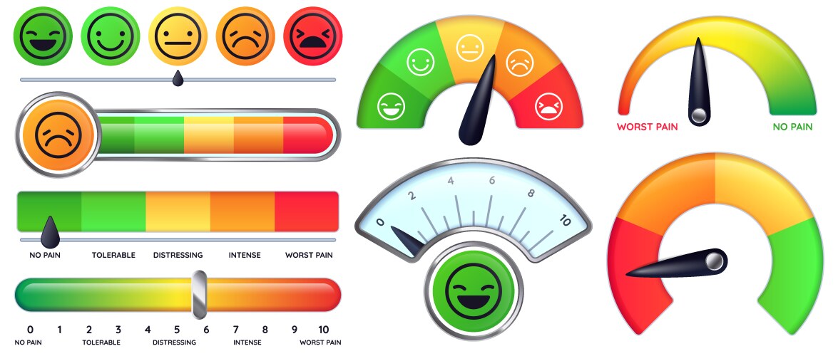 Emotion scale measuring Royalty Free Vector Image
