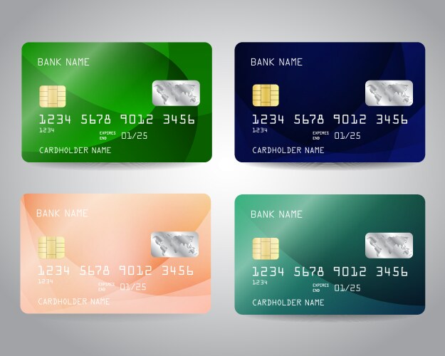 Credit cards Royalty Free Vector Image - VectorStock