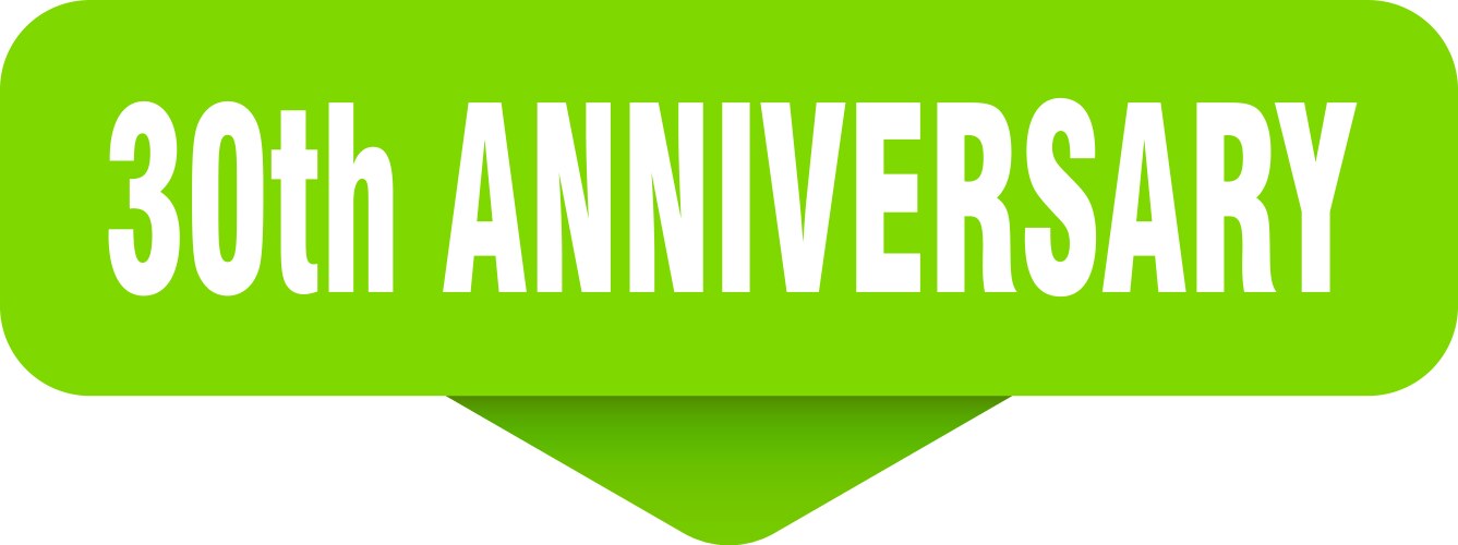 30th anniversary rectangular sign 30th Royalty Free Vector