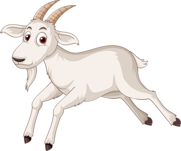 Cute goat cartoon Royalty Free Vector Image - VectorStock