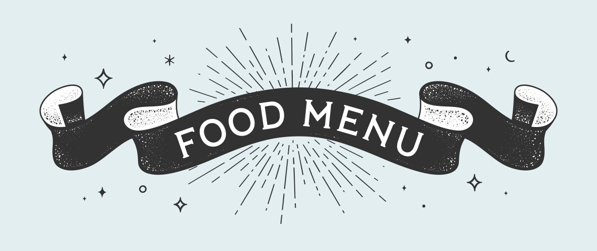 Special menu vintage ribbon Royalty Free Vector Image