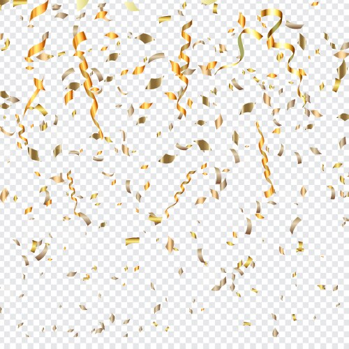 Colorful confetti on transparent background Vector Image