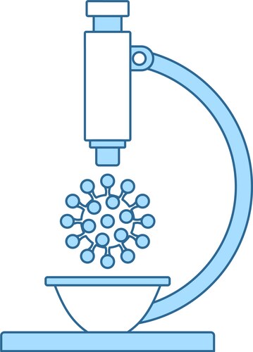 Microscope cute cartoon Royalty Free Vector Image