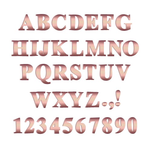 Kawaii font cute alphabet letters with adorable Vector Image