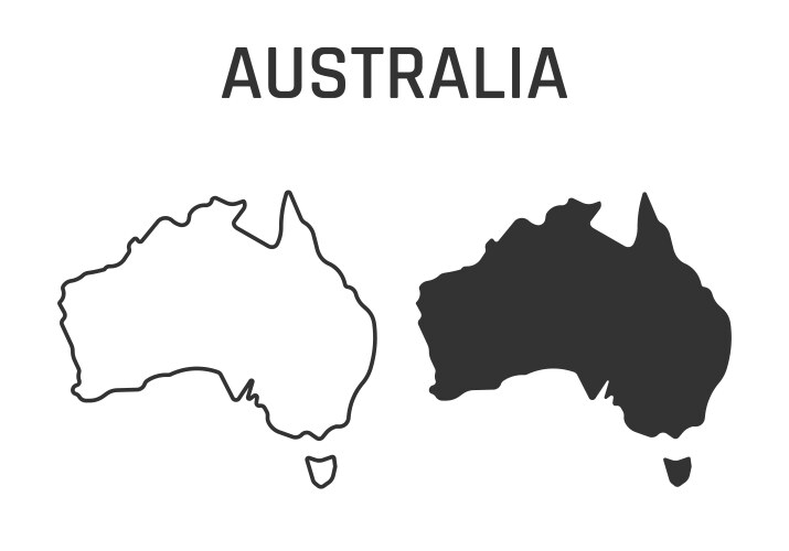 Map Outline Australia Vector Images (over 5,600)