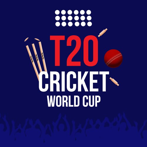T20 cricket world cup banner design template Vector Image