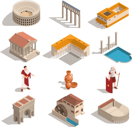 Ancient roman set Royalty Free Vector Image - VectorStock